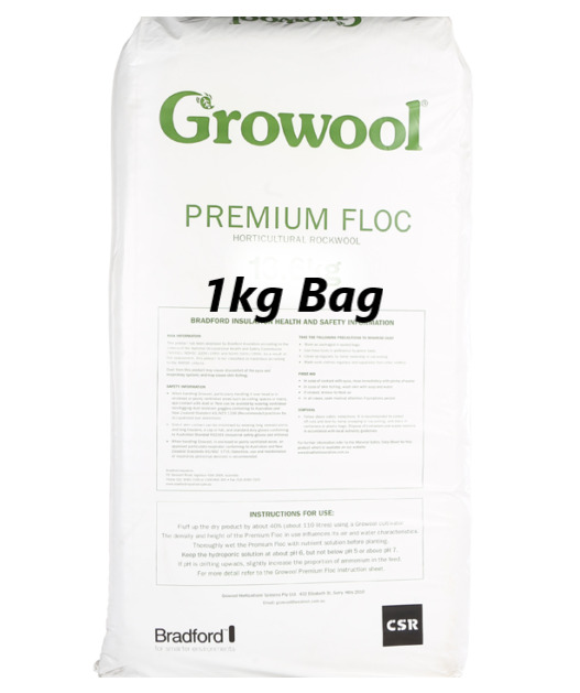 Grodan Growool Premium Floc Hydroponics Rockwool 1kg